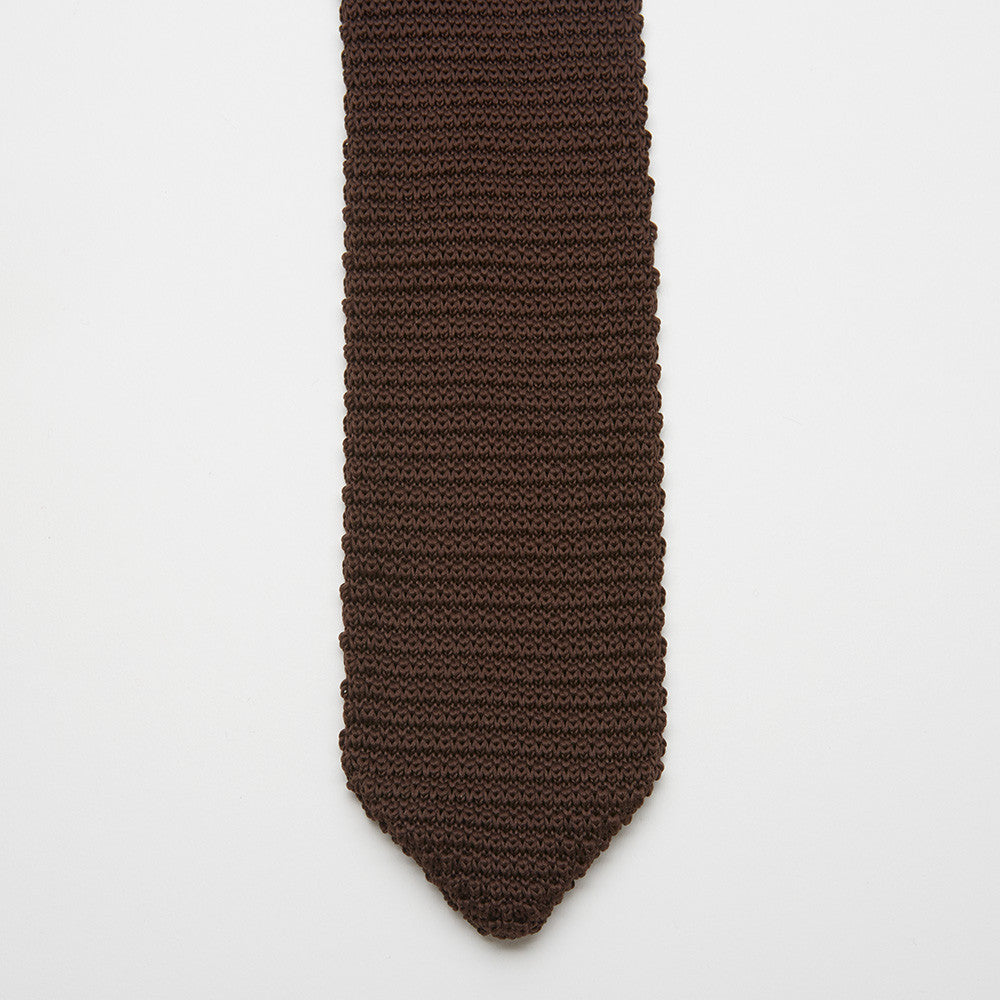 Brown Knit Tie – Kurt River