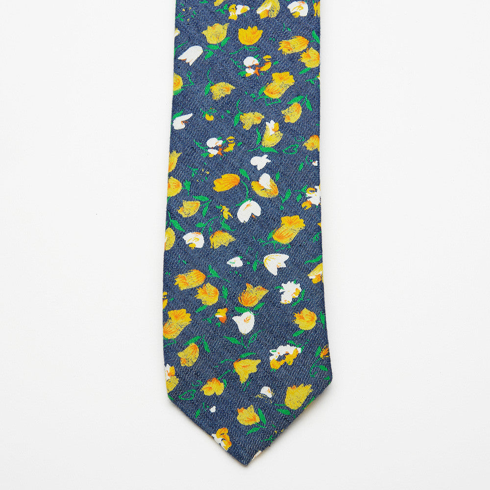 Yellow Tulip Floral Tie – Kurt River
